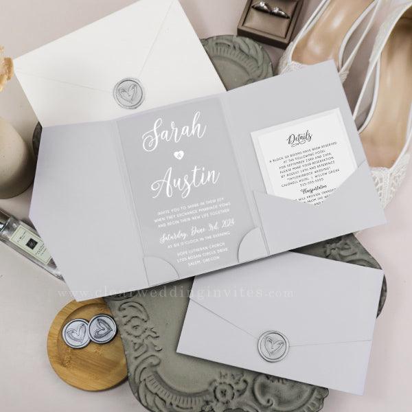 Pocket Wedding Invitations – Clear Wedding Invites