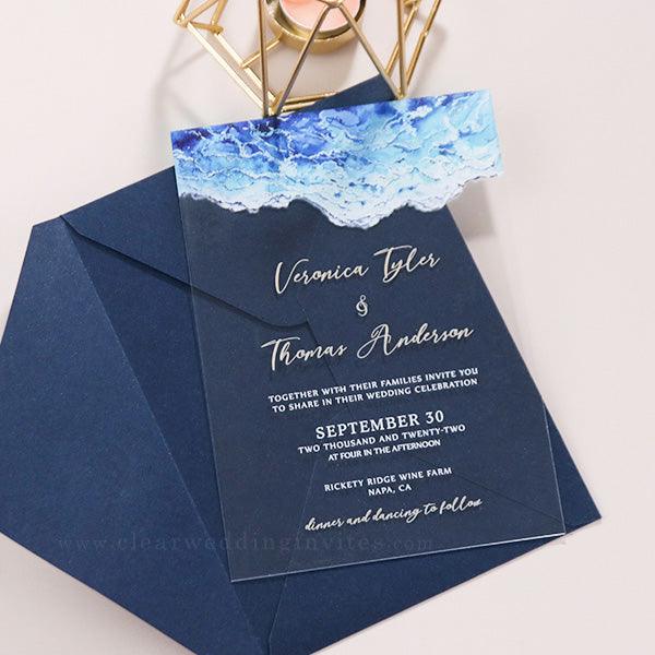 Acrylic Invites - Clear Wedding Invites