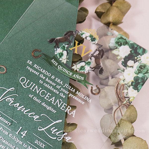 quinceañera acrylic invitations, ranch birthday invitations, charro ...