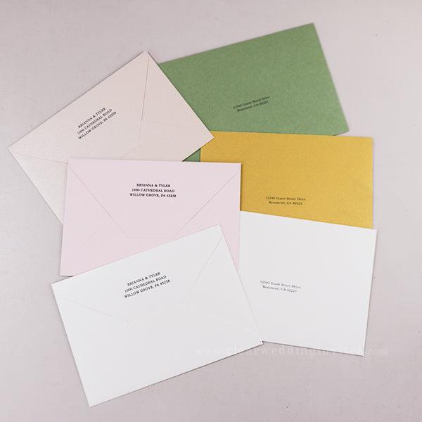 Guest Addressing on the Outer Envelopes (250GSM) – Clear Wedding Invites
