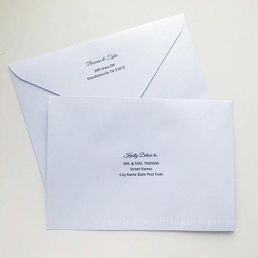 Guest Addressing on the Outer Envelopes (120GSM Thickness) – Clear ...
