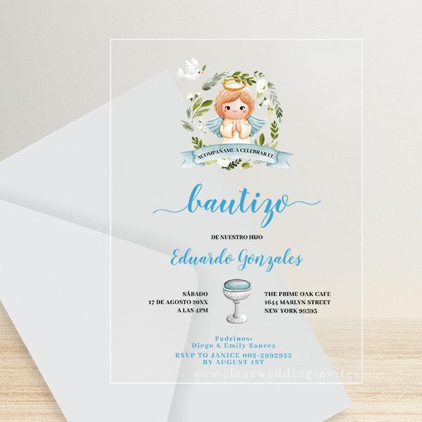Bautizo invitations, Spanish baptism invitations, Mi bautizo ...