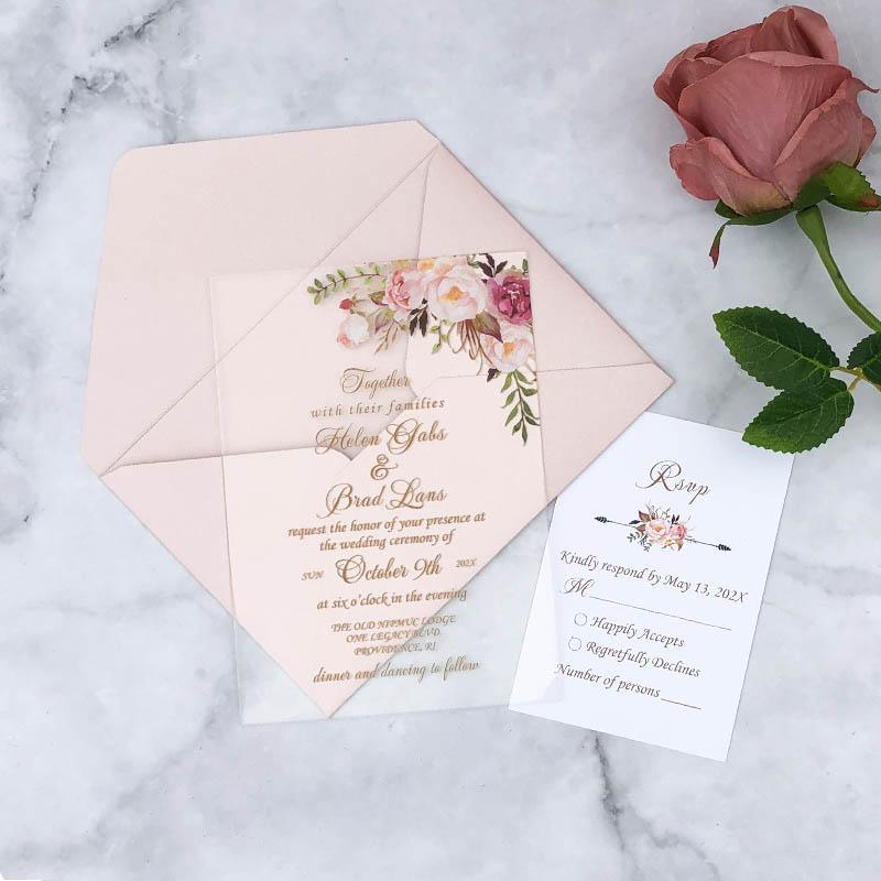 Acrylic Invites - Clear Wedding Invites
