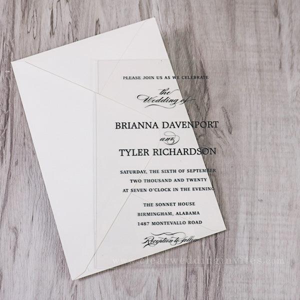 Neutral Wedding Invitations – Clear Wedding Invites
