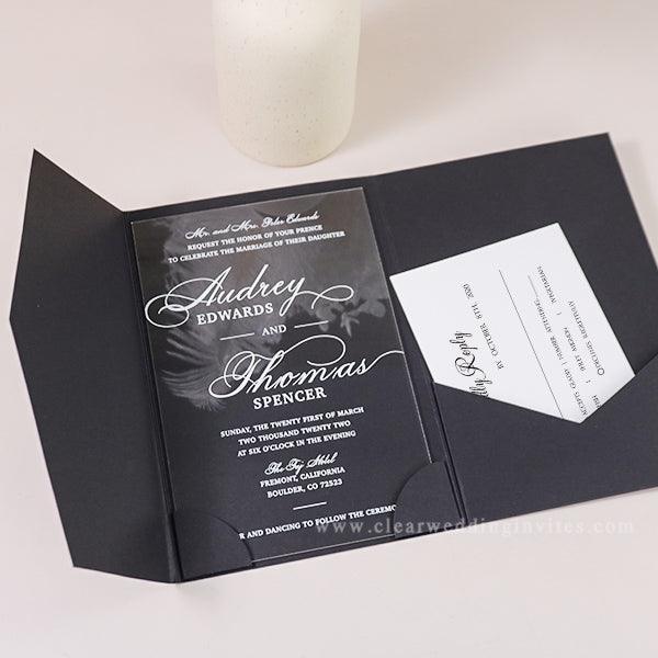 Pocket Wedding Invitations – Clear Wedding Invites